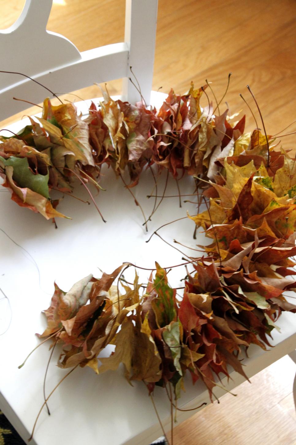 DIY Leaf Wreath HGTV