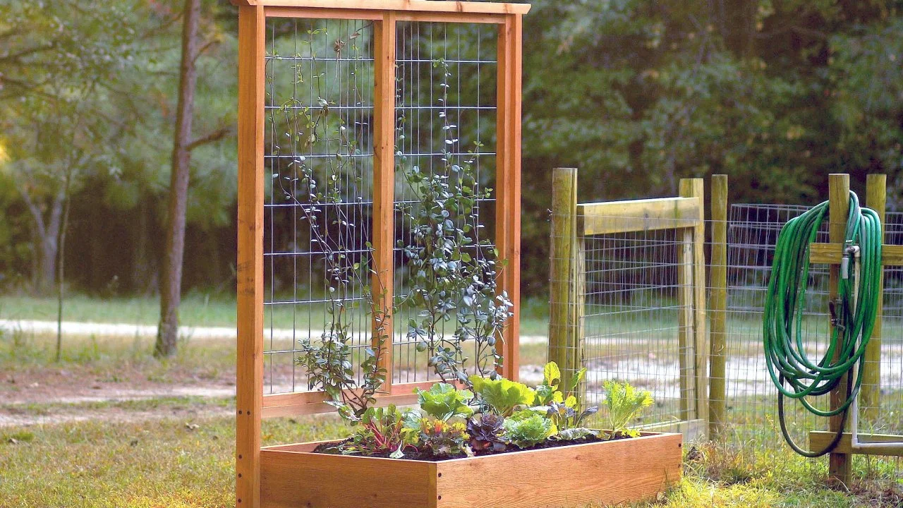 Raised Garden Bed With Trellis Plans How To Make A Trellis & Raised