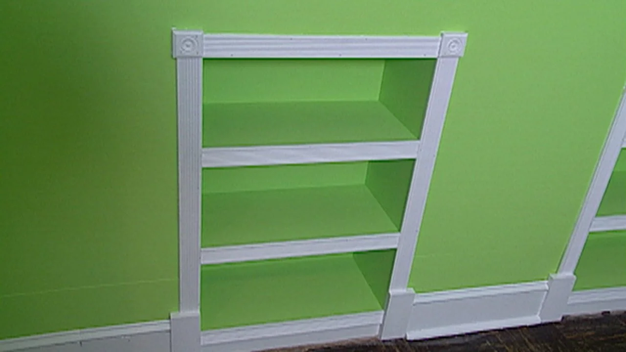 Building bookshelves into a wall store