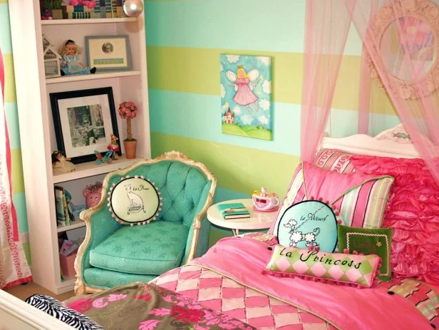 Parisian Girls Bedroom Ideas | French Themed Bedrooms for Girls | HGTV