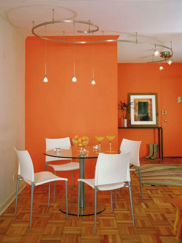 orange dining room