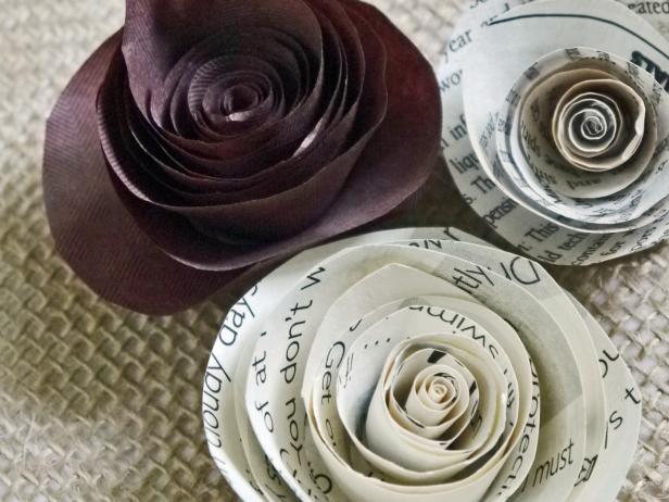 How to Make Rolled Paper Roses | HGTV