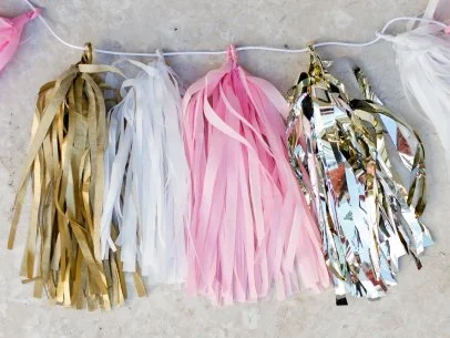 Crepe paper fringe garland store