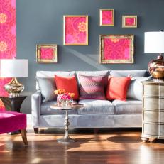 Fuchsia Sofa Living Room | Baci Living Room