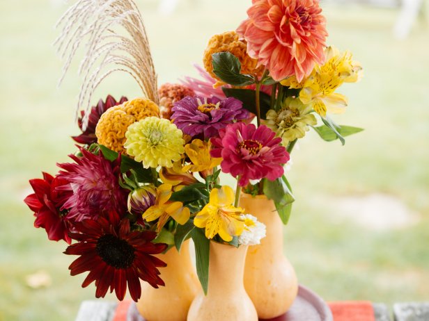 Turn a Butternut Squash Into a Fall Centerpiece | HGTV