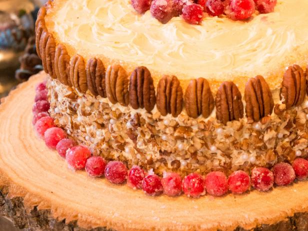 Cranberry-Maple Christmas Layer Cake Recipe | HGTV