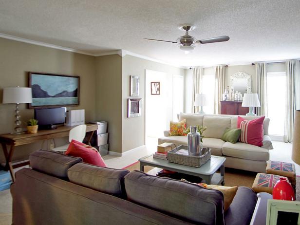 Eclectic, Multipurpose Living Room | Milk and Honey Home | HGTV