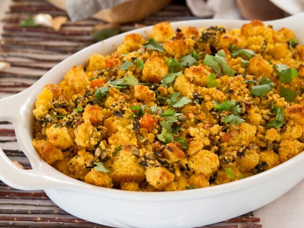 Southwestern-Style Poblano Cornbread Stuffing Recipe | HGTV