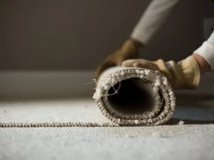 pulling carpet up