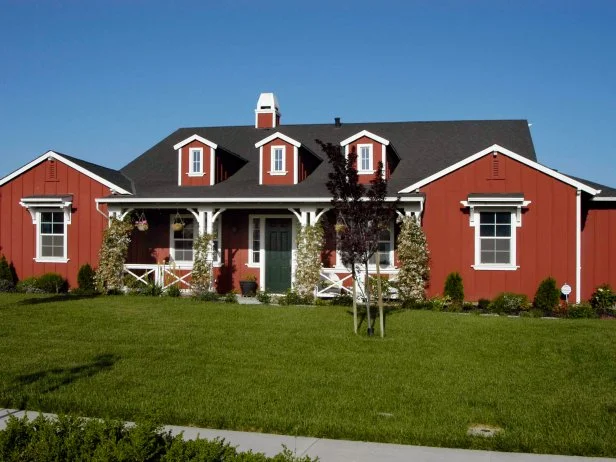 Gables Red White Farmhouses