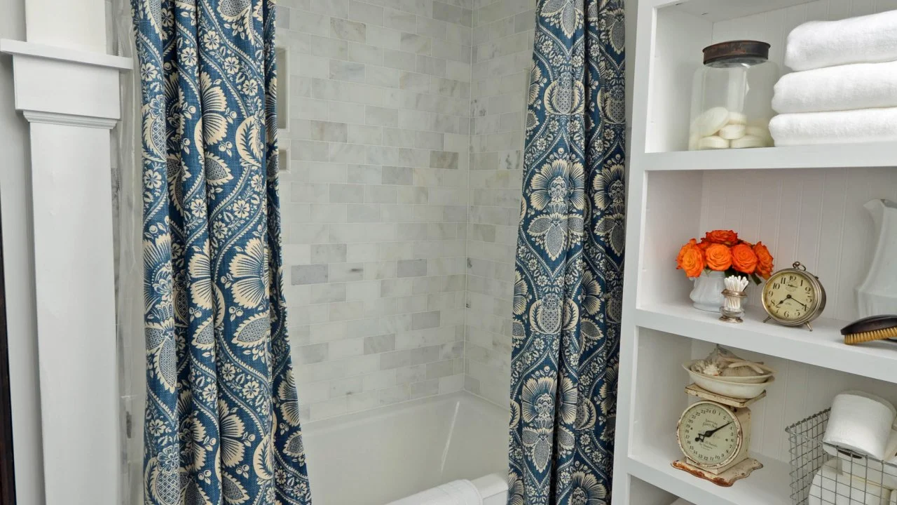 Make Draperies and a Wooden Cornice for a Shower HGTV