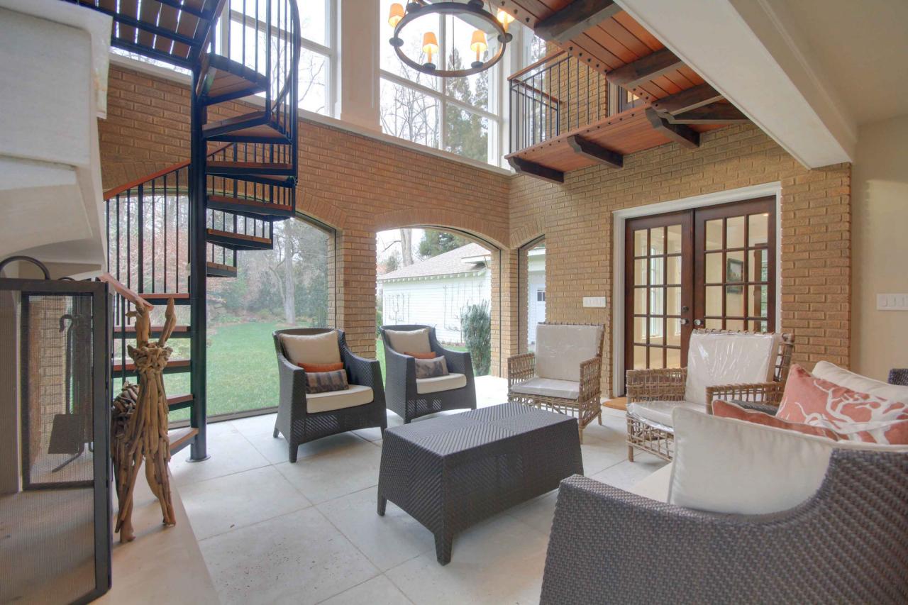 Covered Back Porch Stairs