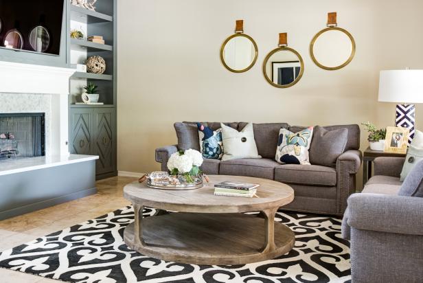 Living Room Infused With Colorful Decor | J&J Design Group | HGTV