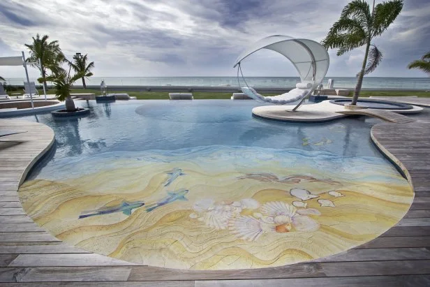Tropical Beach Entry Pool Designs