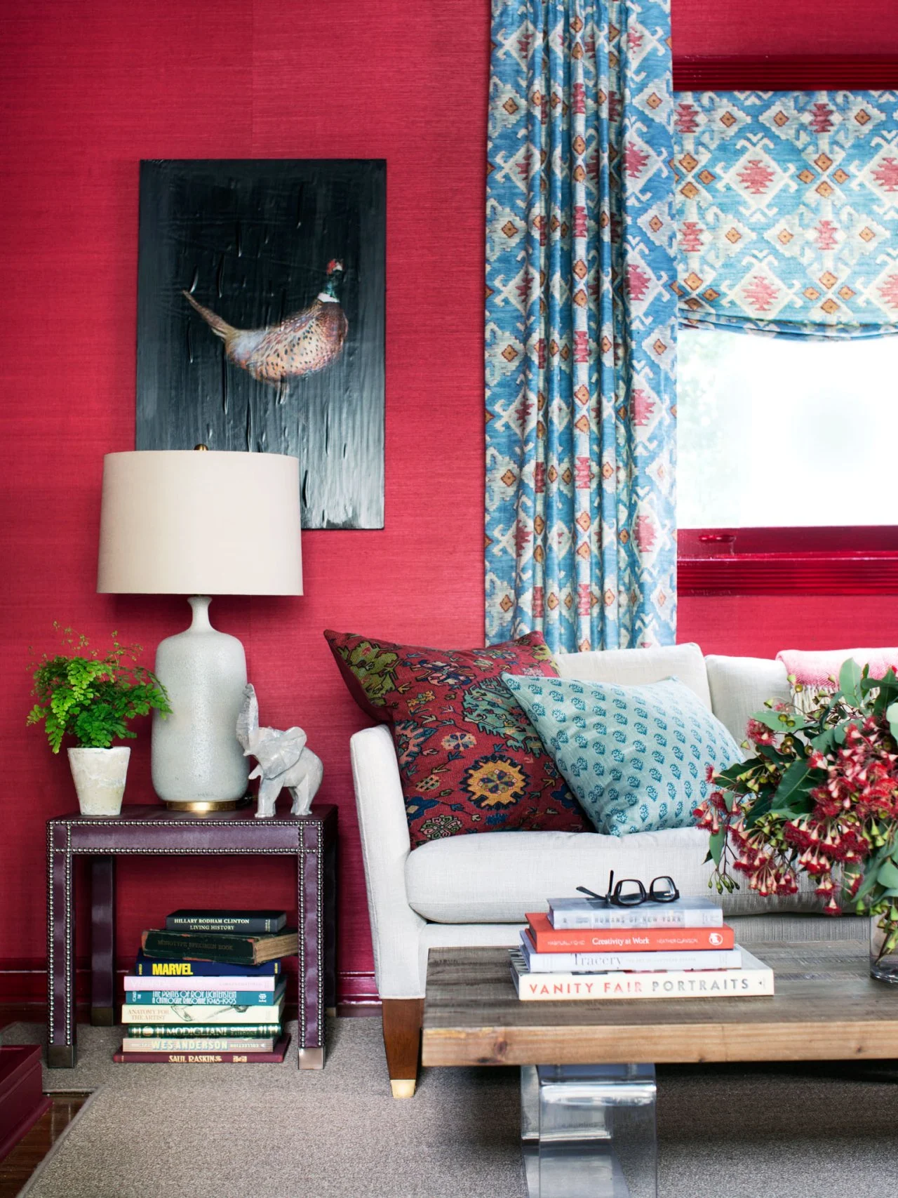 Red and turquoise store