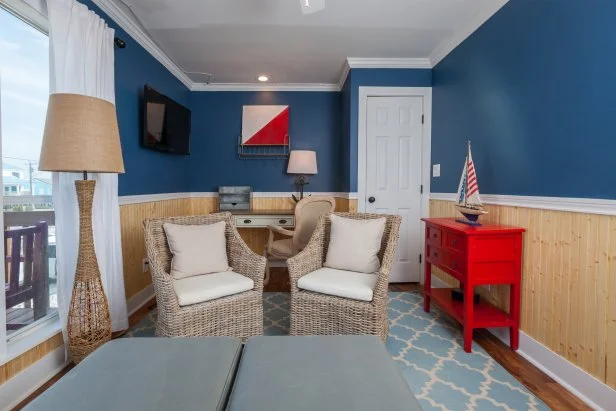 All-American Beachfront Office and Den | HGTV