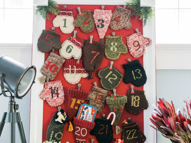 Turn Old Sweaters Into an Adorable Advent Calendar | HGTV