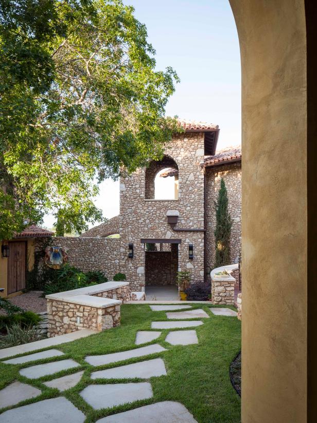 Brick and Stone Mediterranean Estate With Lovely Patio | Cornerstone ...