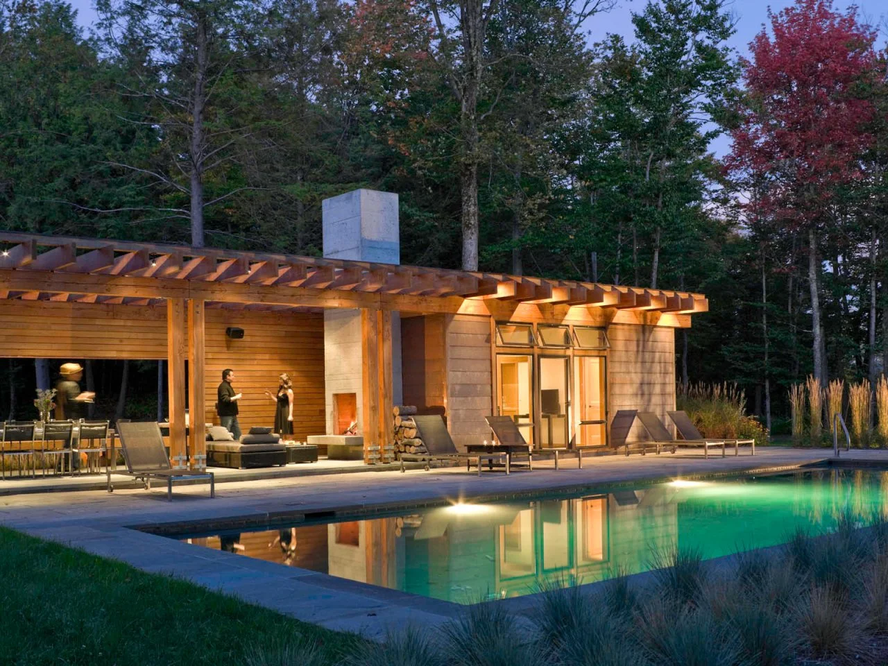 Rustic Pool House Structures