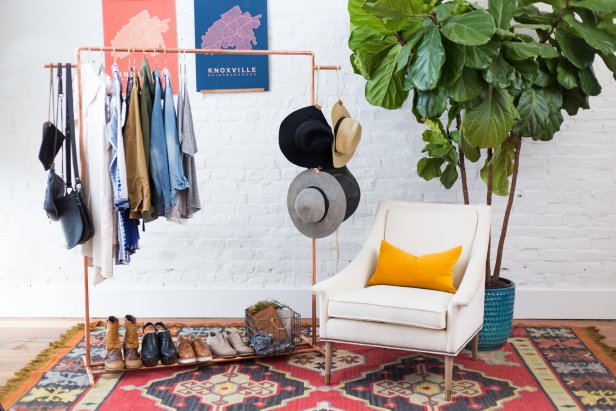 DIY Copper Clothes Rack | Room Makeovers to Suit Your Life | HGTV