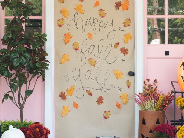 DIY "It's Fall Y'all" Front Door Decor | HGTV
