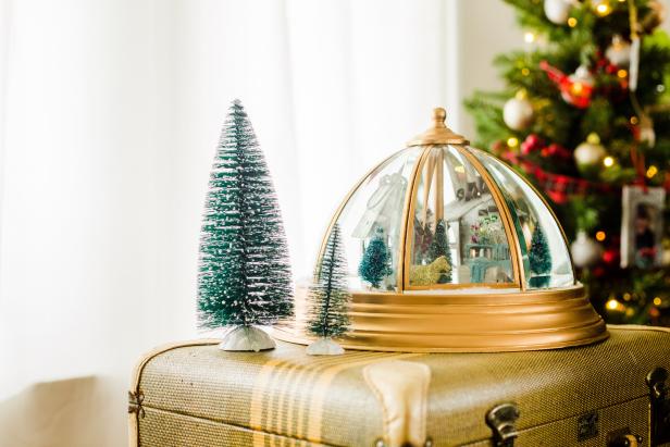 How To Create a Snow Scene From an Upcycled Light Fixture | HGTV