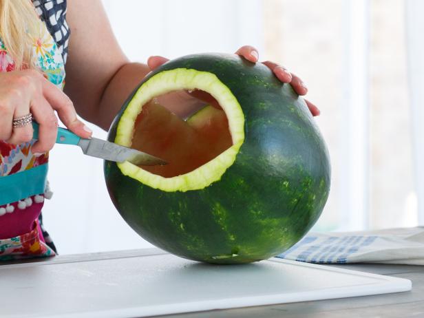 DIY Shark Week Watermelon Fruit Bowl Centerpiece | HGTV