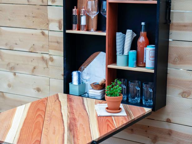 How to Build a Fold-Down Outdoor Bar | HGTV