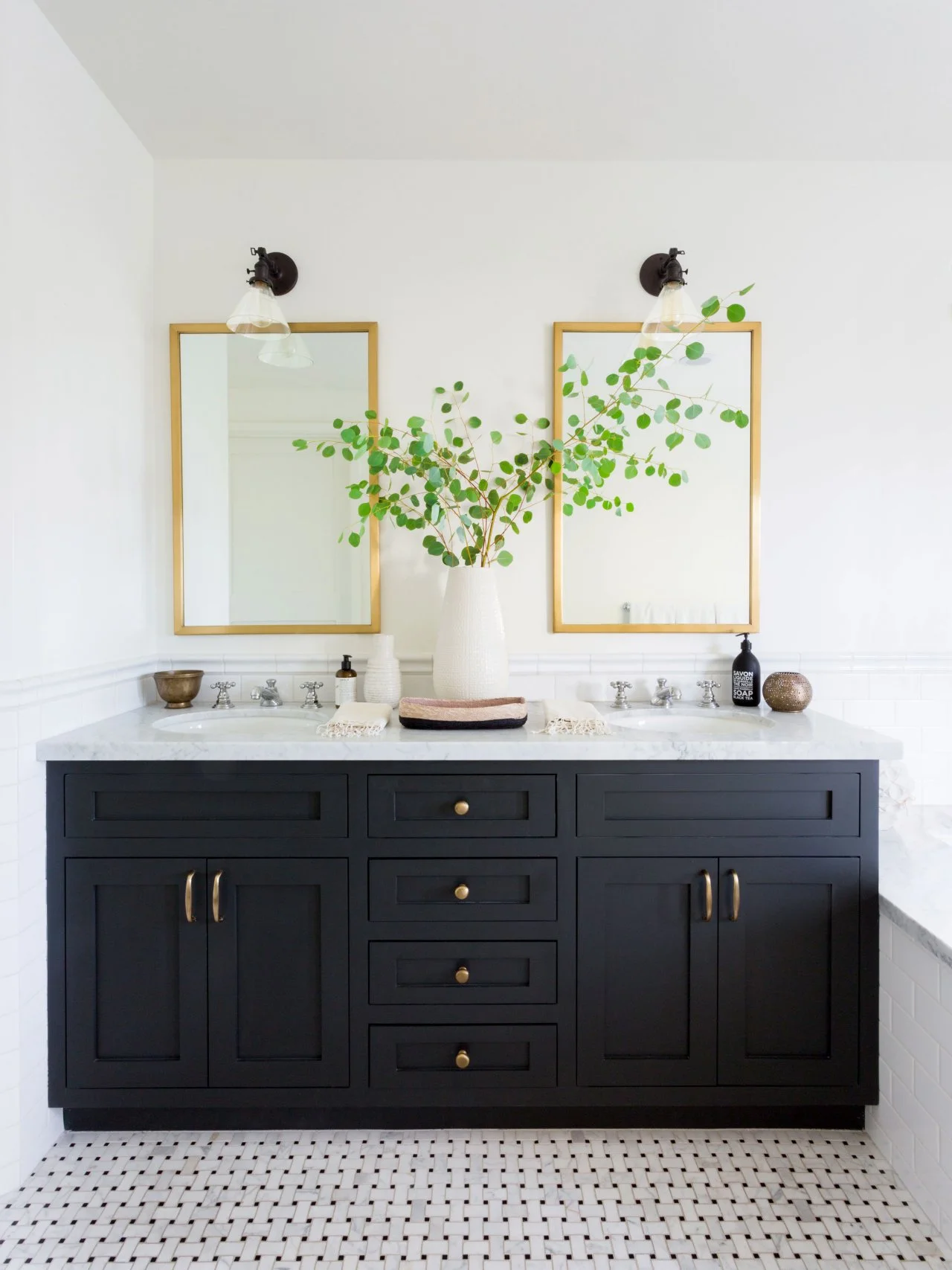 50 Black and White Bathrooms Black and White Bathroom Ideas HGTV