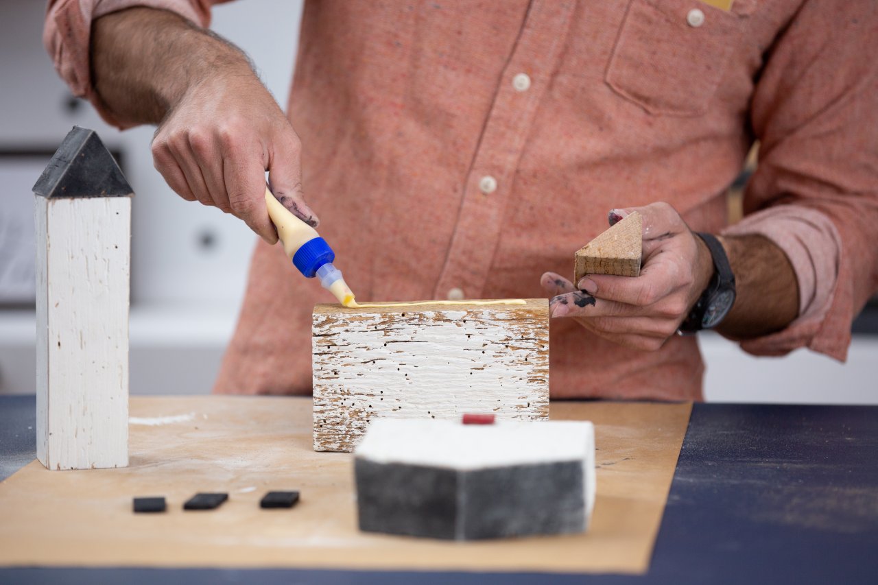 Make a Modern Wood House From Wood Scraps | DIY Christmas Decor | HGTV