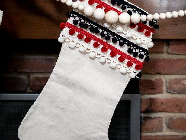 DIY Plain Canvas Stocking | 3 Easy Ways to Decorate a Stocking | HGTV