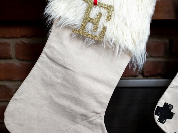 DIY Plain Canvas Stocking | 3 Easy Ways to Decorate a Stocking | HGTV