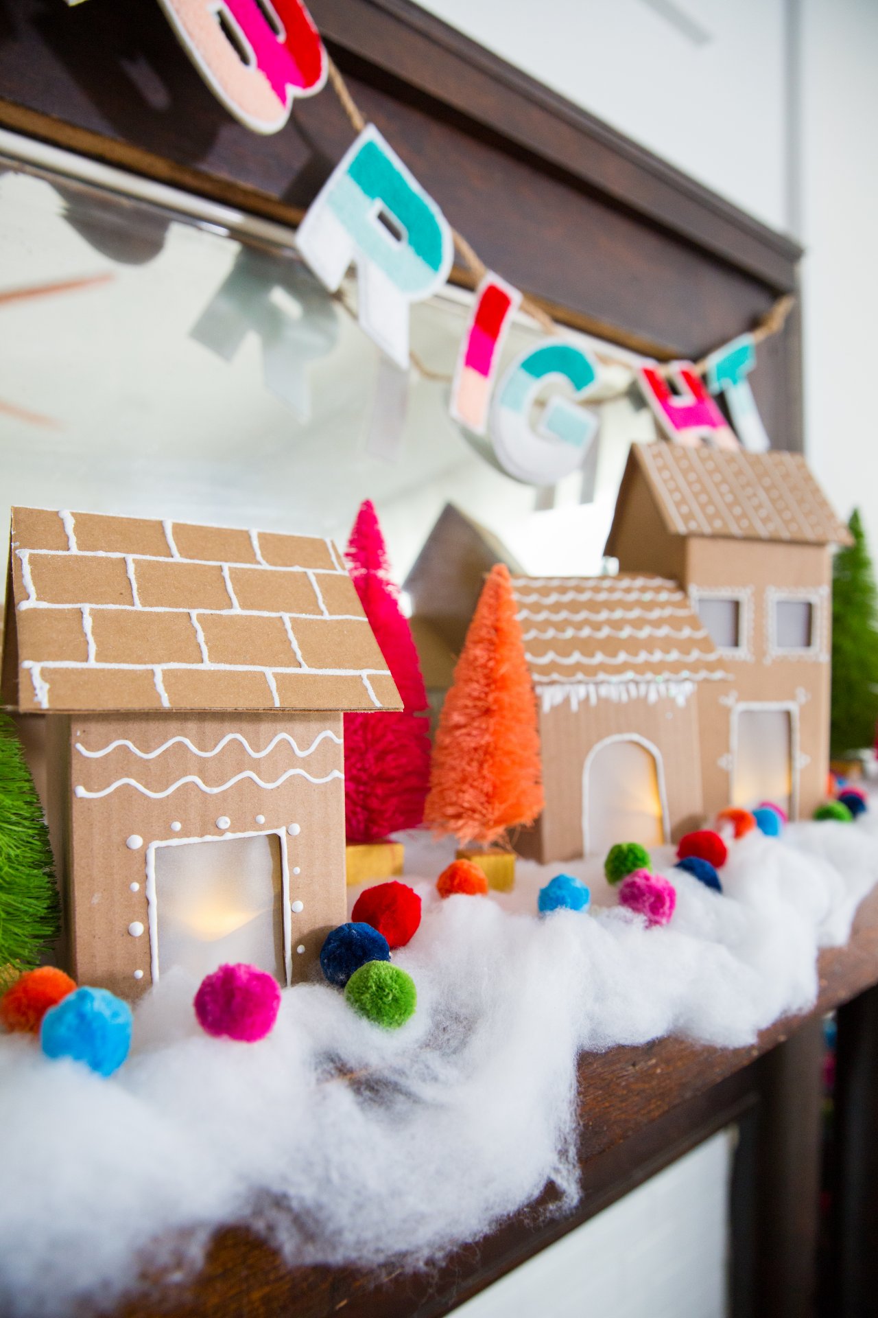 How to Make a Cardboard Gingerbread Village | HGTV