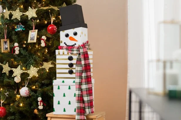 DIY Ideas for Decorating With Wrapped Christmas Boxes | HGTV