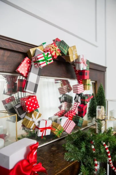 christmas present boxes decorations