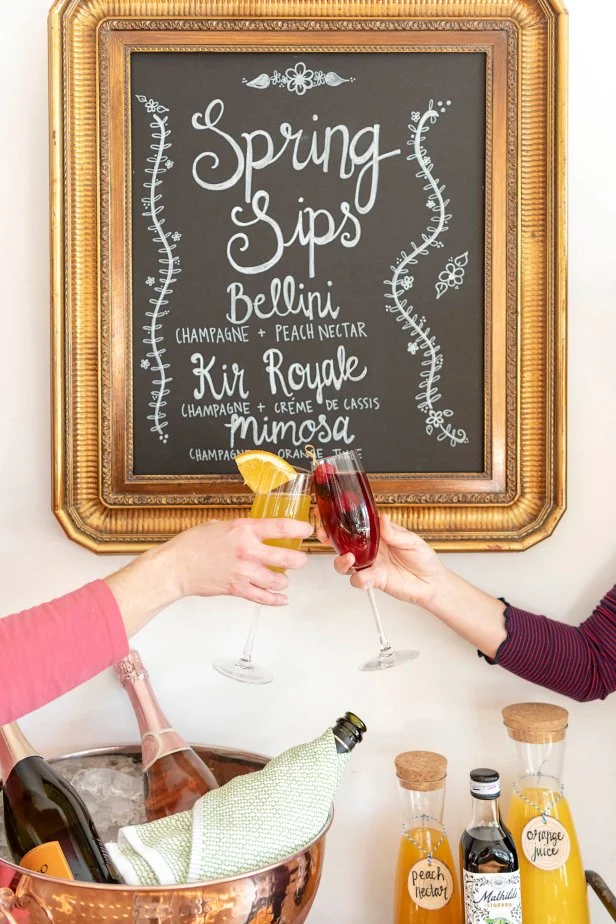 A Sparkling Wine Bar for Spring or Easter Celebrations | HGTV