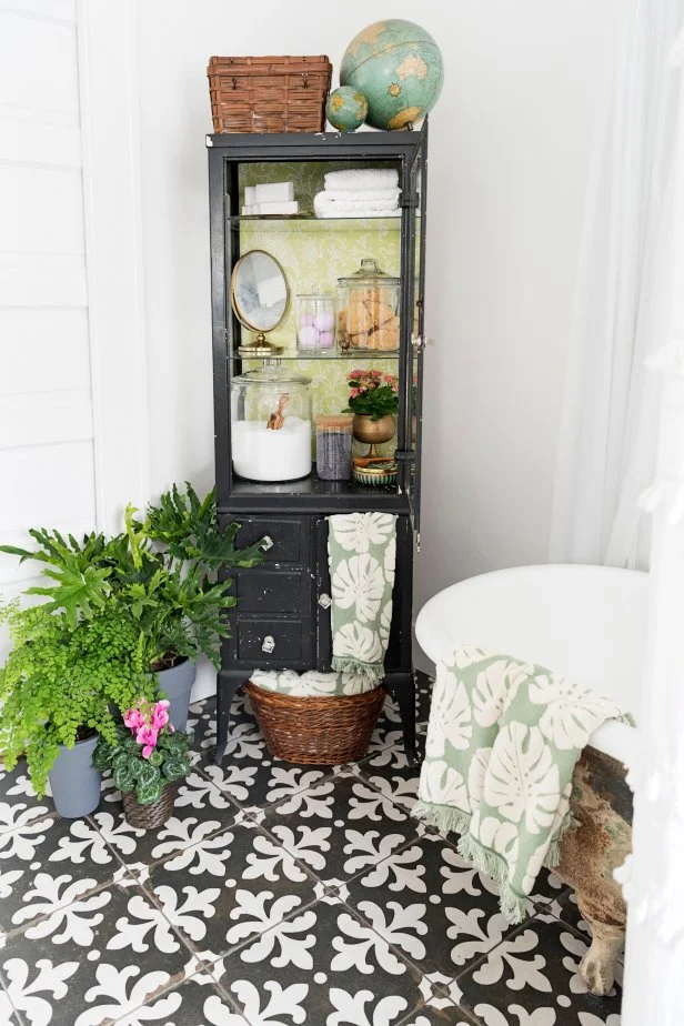Beautiful Vintage Style Bathroom Storage HGTV