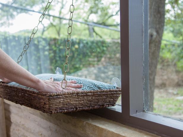 DIY Window Seat Basket for Cat | HGTV