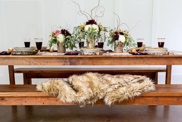 Rustic + Refined: Set a Stunning Fall or Winter Table Setting | HGTV