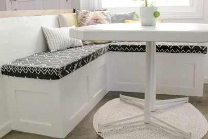 Dining table with bench and storage store