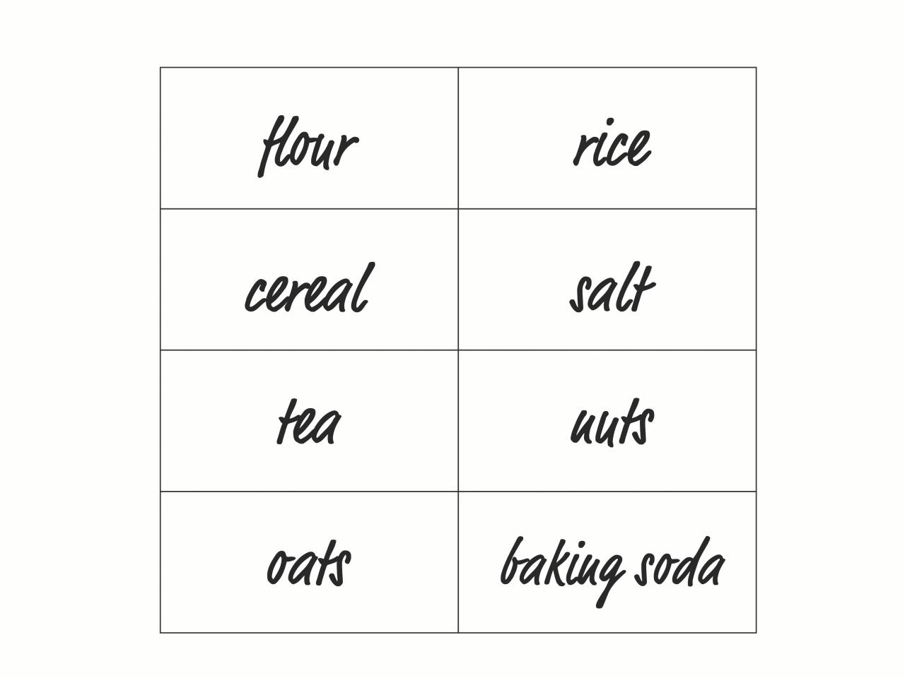 Make Over Your Pantry With Free Printable Labels HGTV