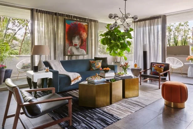 Tour a Midcentury Condo with Glamorous Accents | HGTV