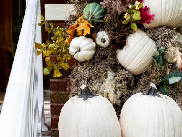 How to Craft a Giant Fall Floral Pumpkin Arch for Your Front Porch | HGTV