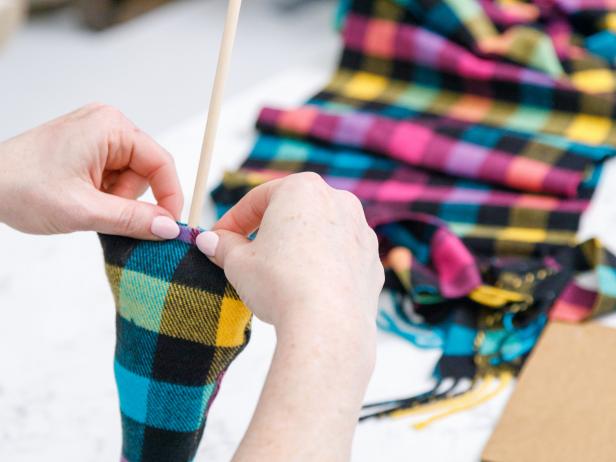 3 Ways to Upcycle Buffalo Plaid Scarves Into DIY Holiday Decor | HGTV