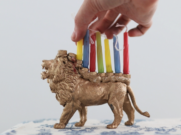 DIY Gilded Animal Menorah for Hanukkah | HGTV