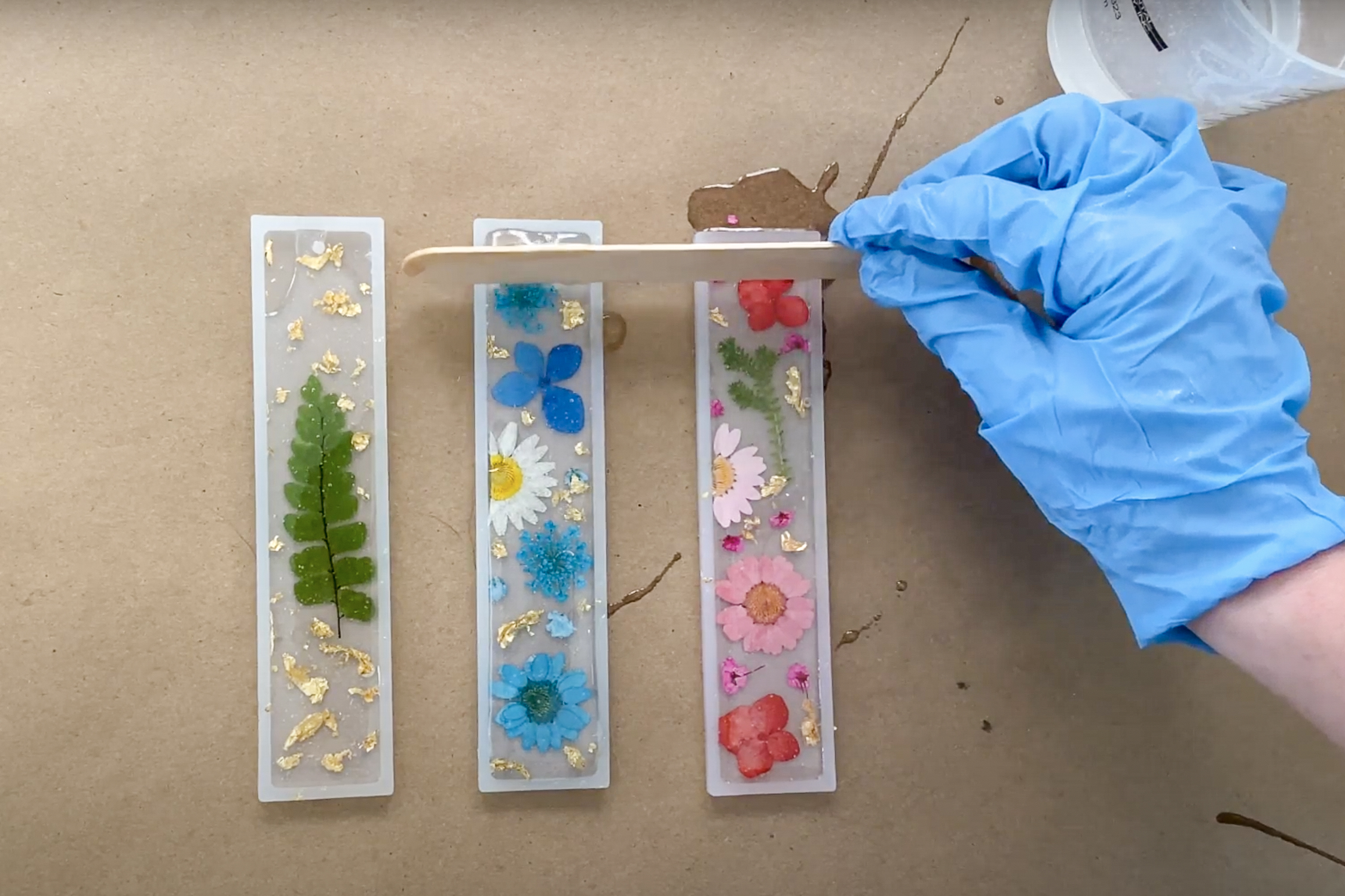 Floral Resin Bookmark Materials Craft Supplies & Tools Sculpting ...