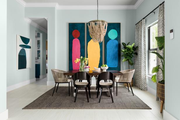 Bold and Balanced Dining Room | HGTV