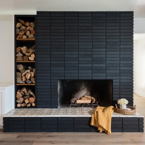 Painting fireplace brick store