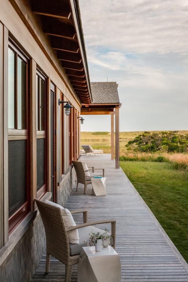 Side Deck and Pond View | HGTV