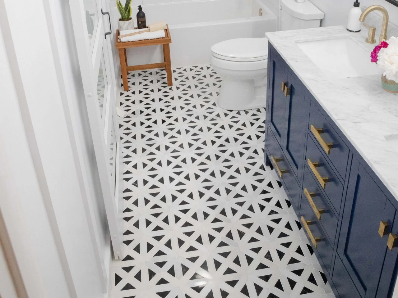 Replacing Bathroom Tile Floor Easy DIY: How To Install Sheet Vinyl
